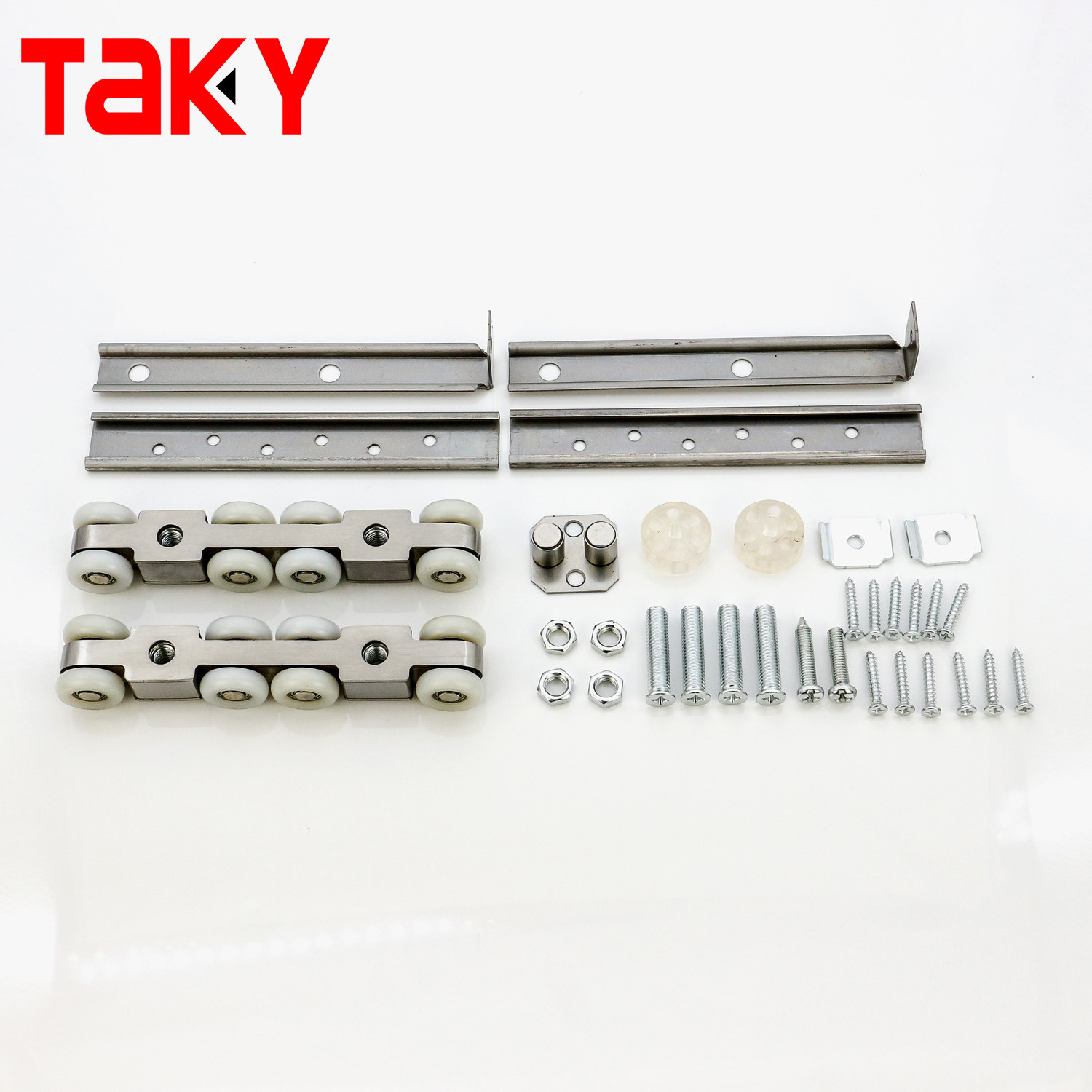 Wooden Door Sliding Wheel Roller Wardrobe Fitting System with Sliver ...